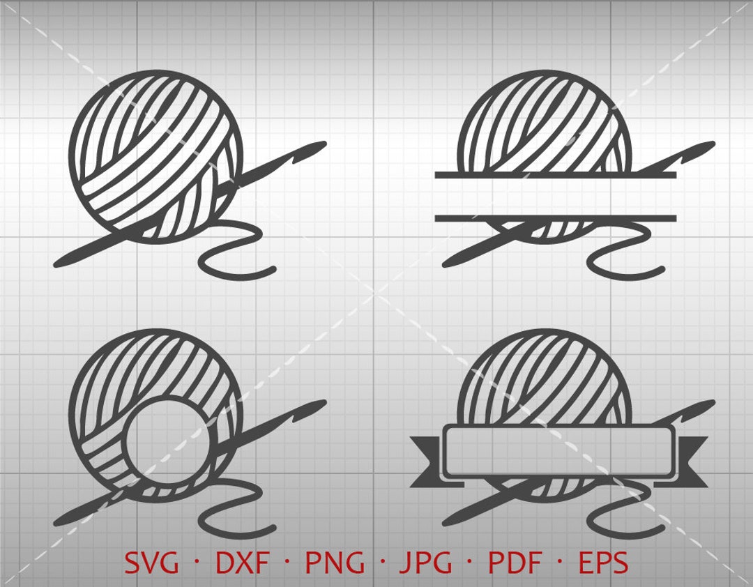 Crocheting SVG, Crochet Monogram Frame , Crochet Clipart Silhouette ...