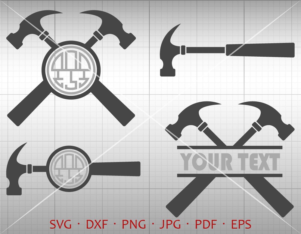 Hammer SVG Woodworker SVG Handyman Monogram SVG Hammer | Etsy