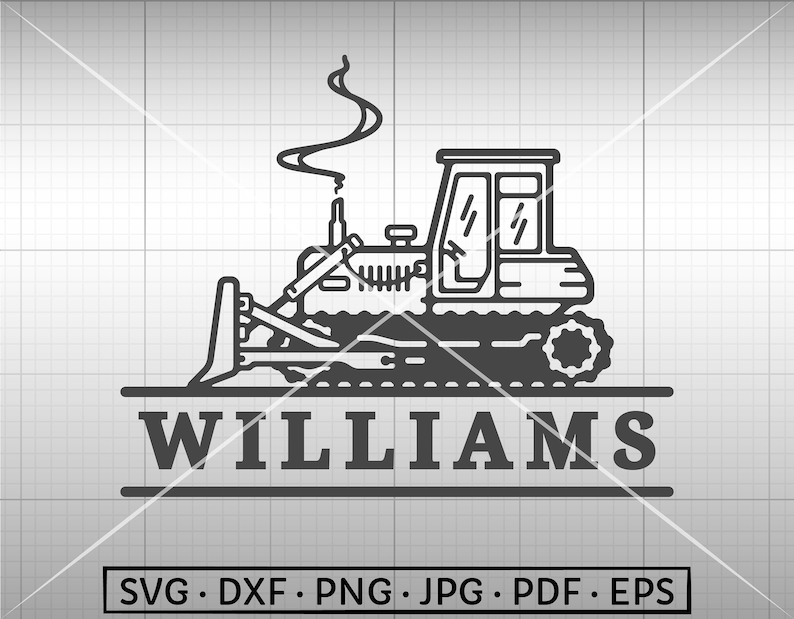 Simple Bulldozer SVG Bulldozer Family Name SVG Silhouette - Etsy