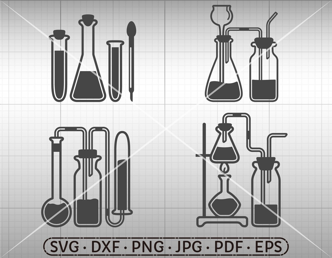 Chemistry SVG Test Tube Clipart Lab Clipart Science Vector | Etsy