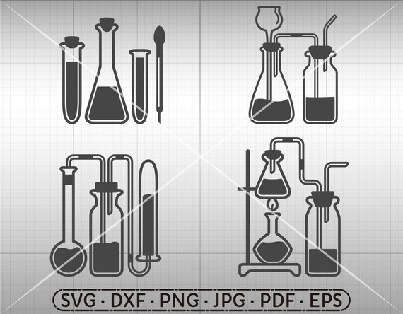 Chemistry Lab Clip Art Black And White