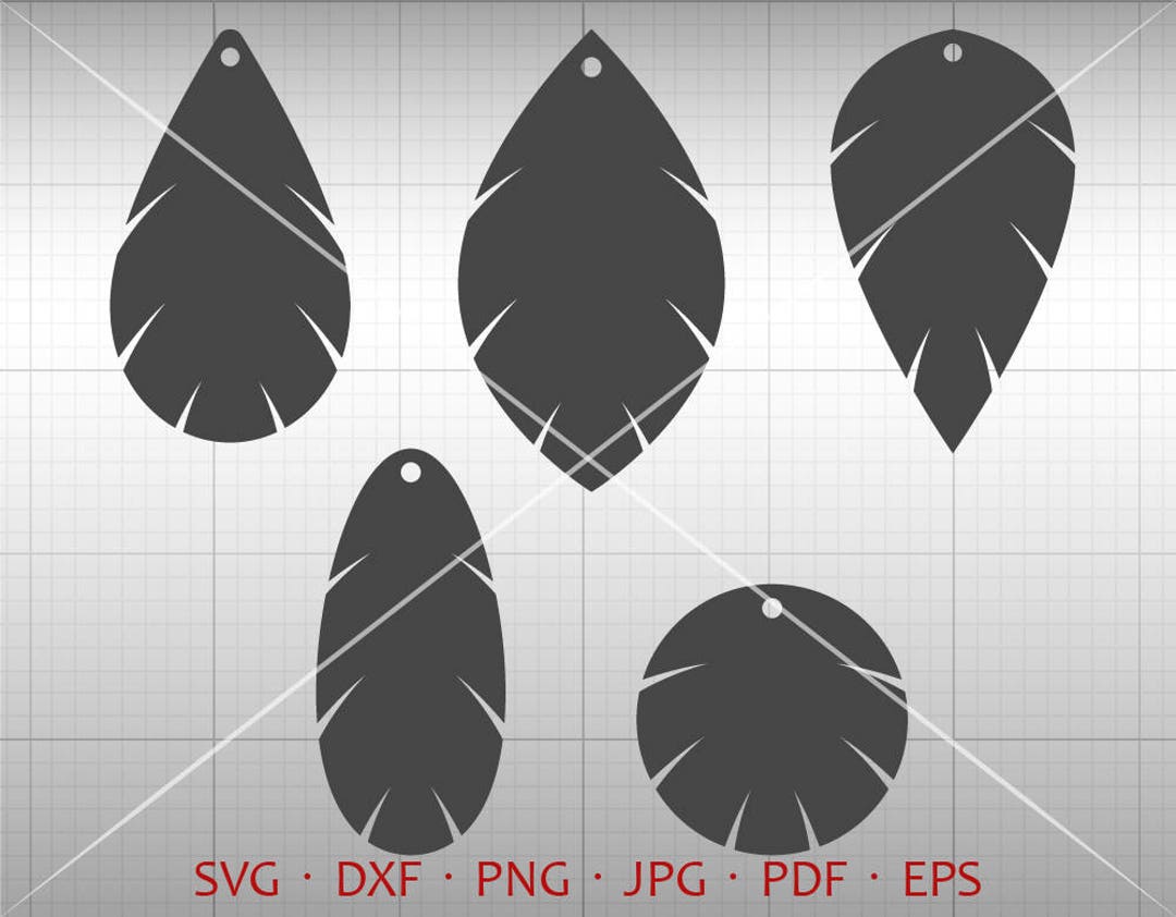 Tear Drop SVG, Tear Drop Cut File, Pendant SVG, Vector DXF, Leather ...