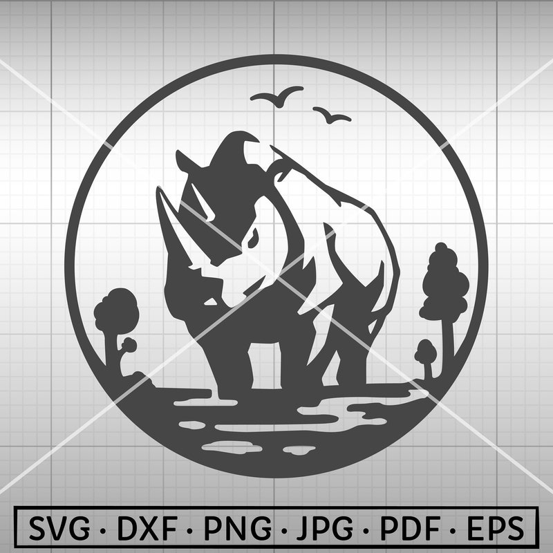 Rhino Svg - Etsy UK