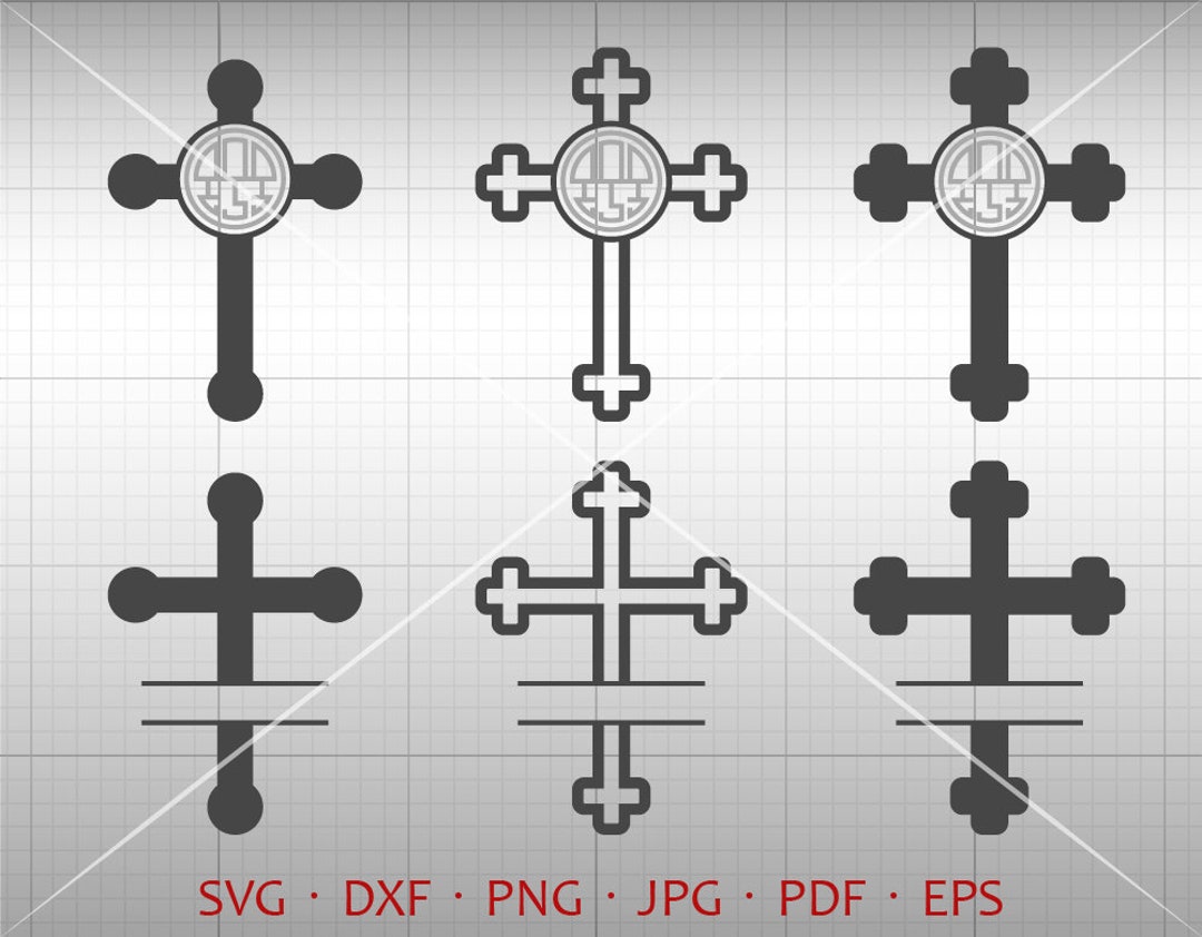 Cross SVG, Cross Monogram Frame , Cross Clipart Silhouette Cricut Cut ...