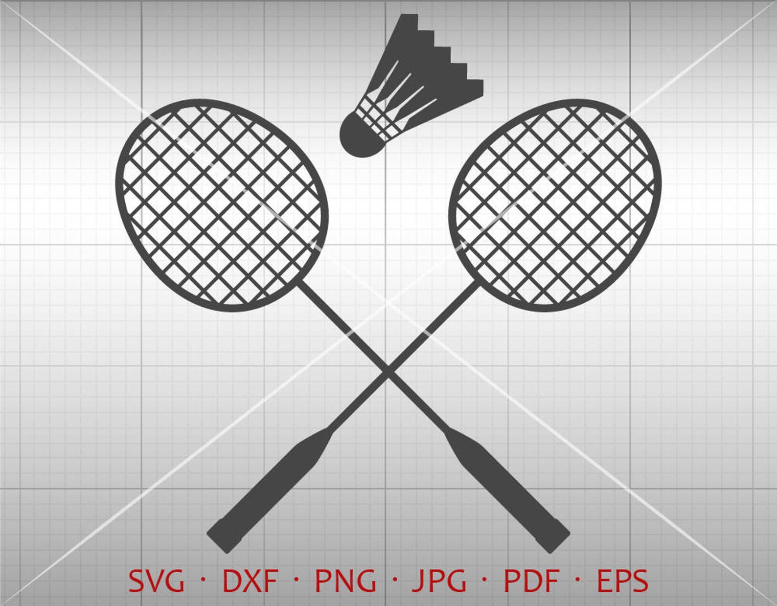 Badminton SVG, Federball Clipart Silhouette Cricut geschnitten Datei ...