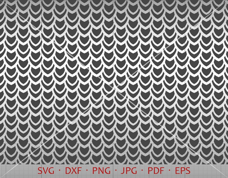 Vector Dragon Scales SVG Seamless Dragon Scales Clipart DXF - Etsy