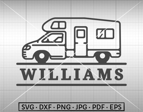 Simple RV Camper SVG Camping Motorhome Monogram SVG - Etsy