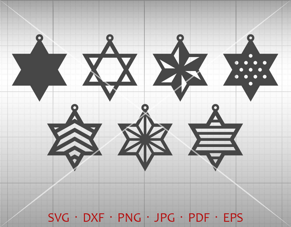 Six Pointed Star Earring SVG Tear Drop SVG Pendant Svg - Etsy