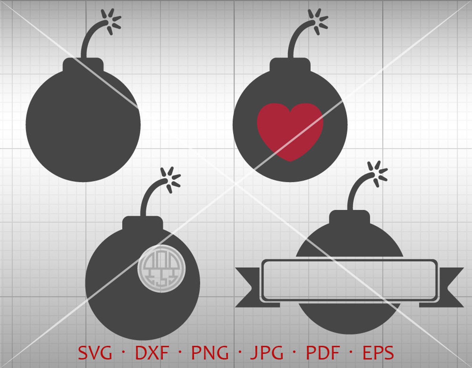 Bomb SVG Bomb Monogram Frame SVG Valentine Bomb Clipart - Etsy