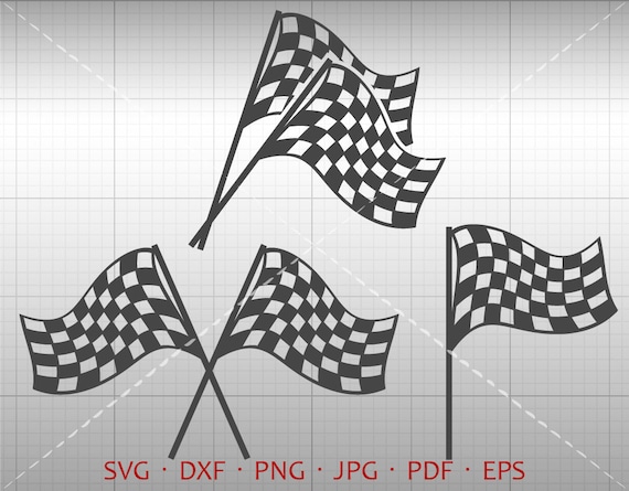 Race Flag SVG Checkered Racing Flag Clipart DXF Silhouette - Etsy Singapore