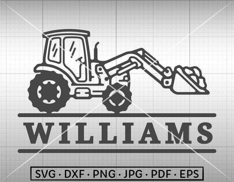 Simple Tractor Loader SVG Tractor Loader Family Name SVG - Etsy