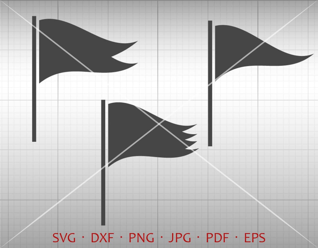 Waving Flag SVG, Guard Flag Clipart DXF Silhouette Cricut Cut File ...