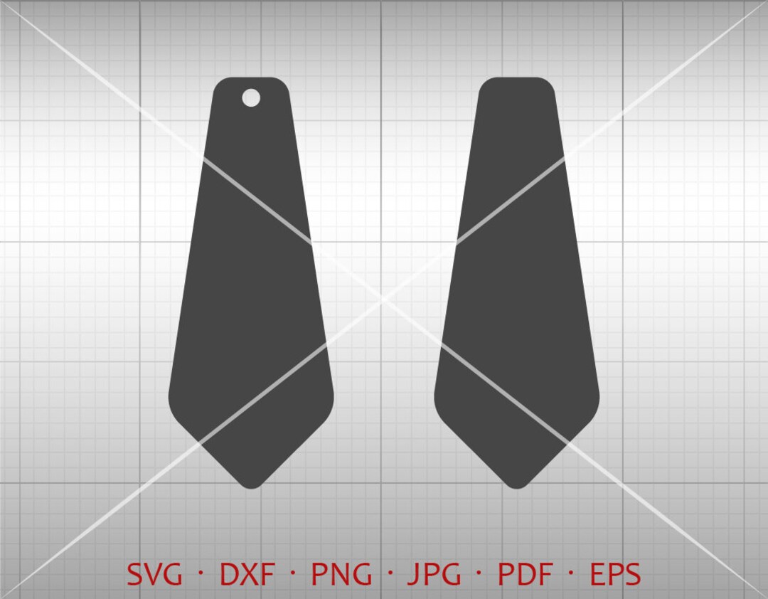 Diamond Tear Drop SVG Vector DXF Leather Earring Jewelry - Etsy