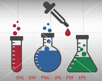 Science Clipart, Chemistry Clipart Set, Test Tube, Flasks, Beakers and ...