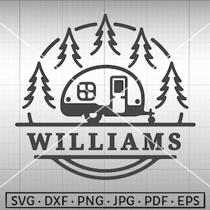 Camping Family Name SVG Camper SVG Camping Monogram SVG - Etsy