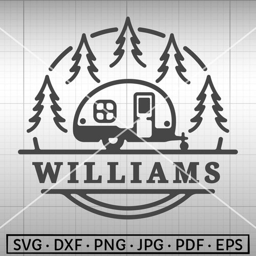 Camping Family Name SVG Camper SVG Camping Monogram SVG - Etsy