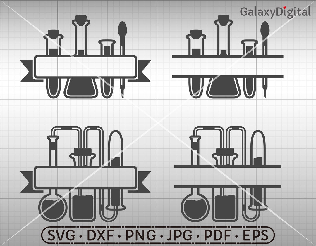 Scientist SVG, Chemistry SVG, Science Lab Monogram SVG, Silhouette ...