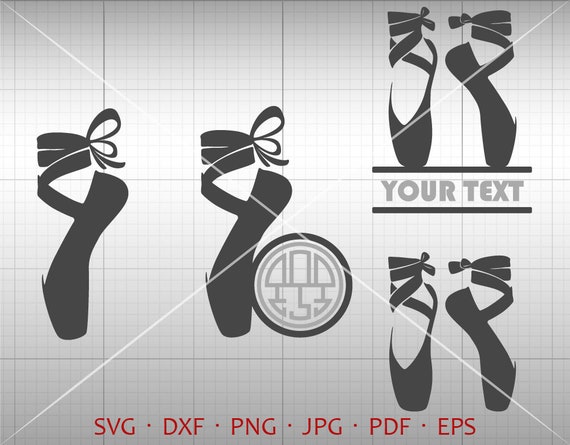 Ballet Shoes Black And White Clip Art