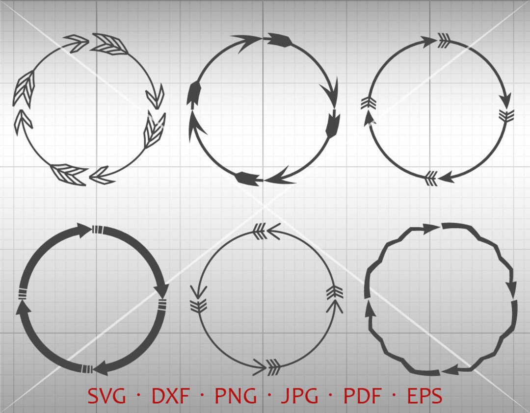 Circle Arrow SVG, Circle Arrow Clipart Vector DXF Cutting Template ...