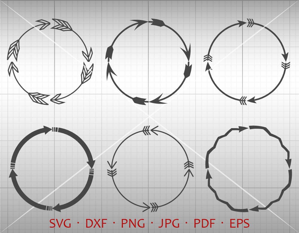 Circle Arrow SVG Circle Arrow Clipart Vector DXF Cutting | Etsy
