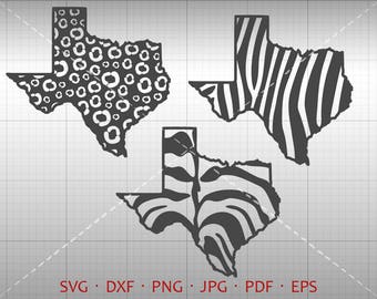 Texas Map Outline Dxf - Etsy