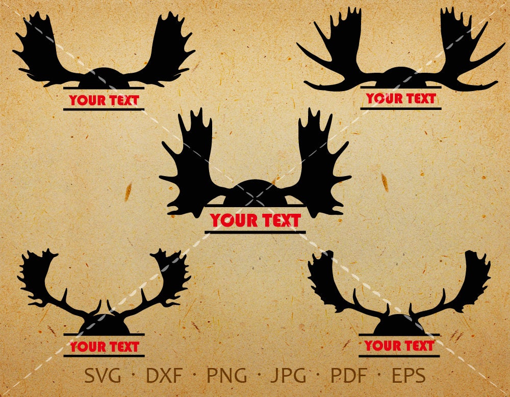 Moose Antler SVG Antler Monogram SVG Moose Antler Clipart | Etsy