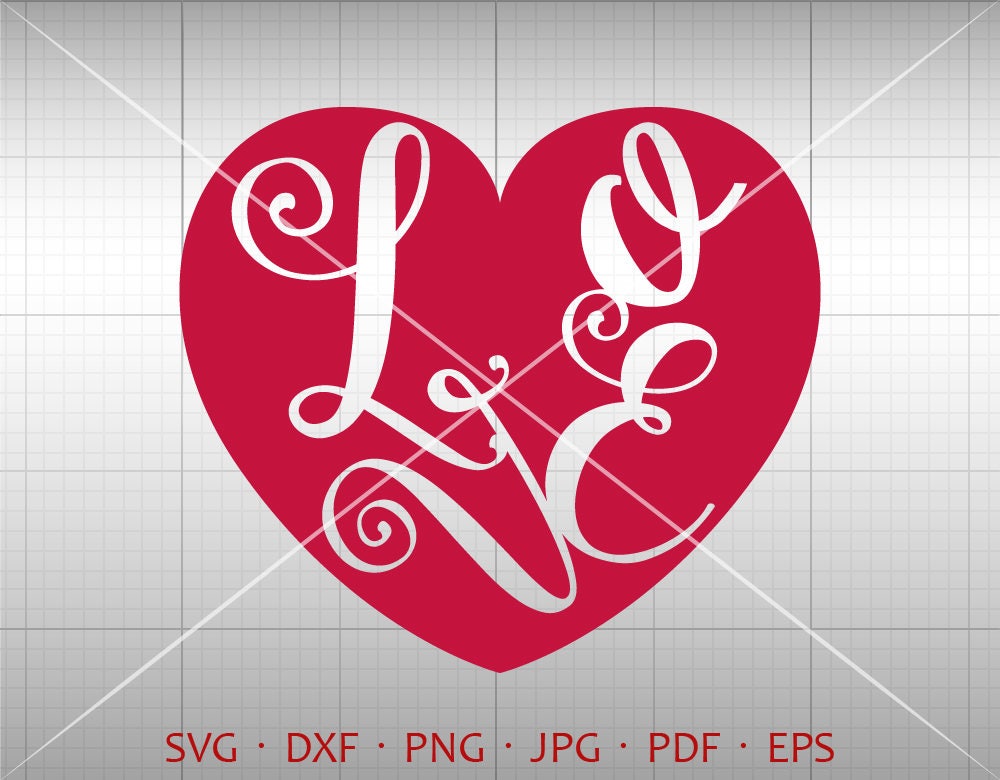 Love Svg Valentine SVG Heart Love Svg Clipart Silhouette | Etsy