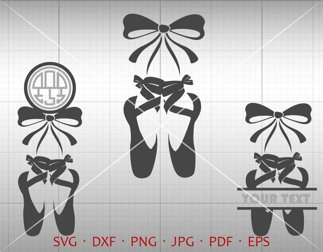 Ballet Shoes SVG, Ballet Dancer Svg, Ballet Monogram Frame SVG ...