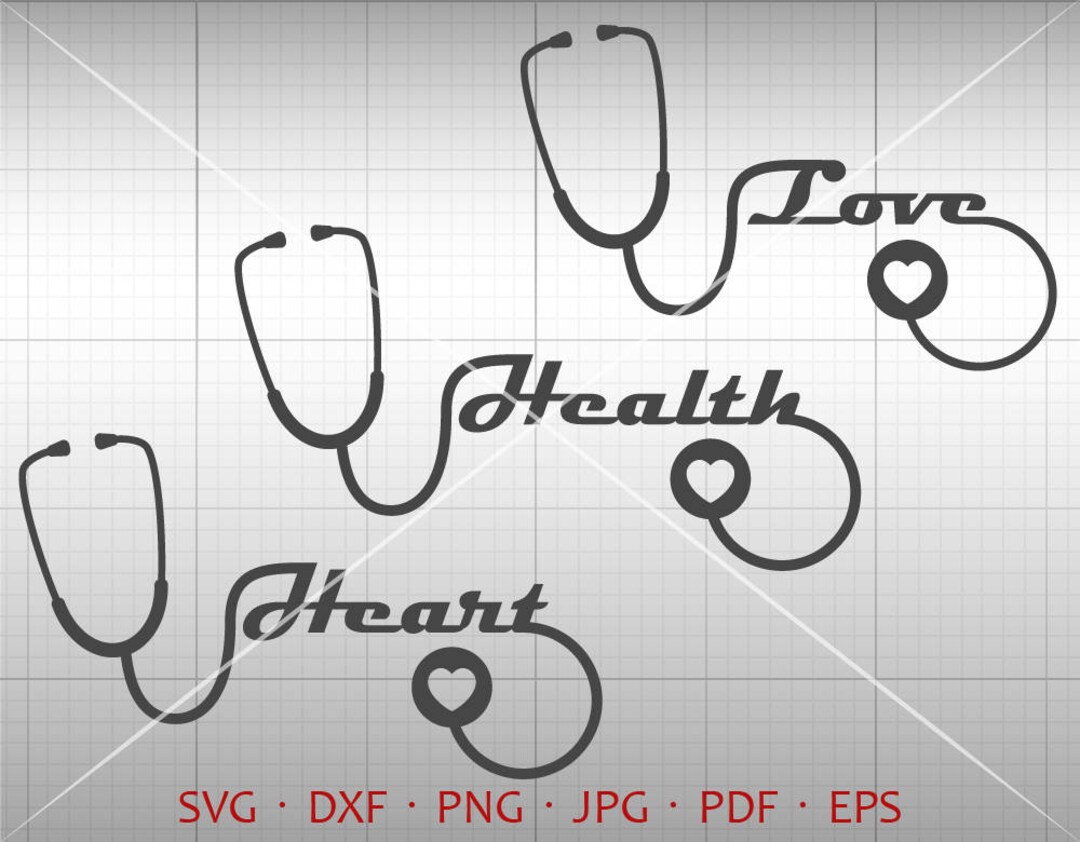Stethoscope SVG, Nurse SVG, Stethoscope Heart, LOVE, Health Clipart ...