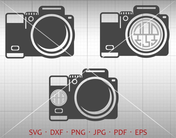 SLR Camera SVG Photographer Monogram Frame Camera Clipart | Etsy