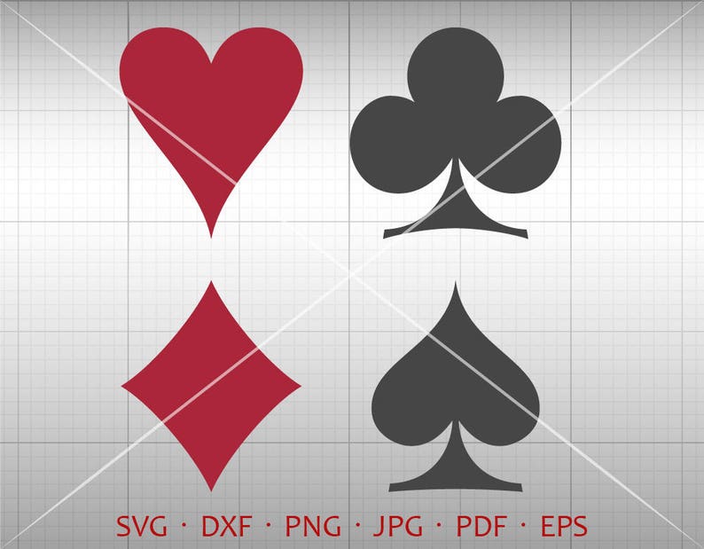 Poker SVG Poker Clipart Vector DXF Silhouette Cricut Cut File | Etsy