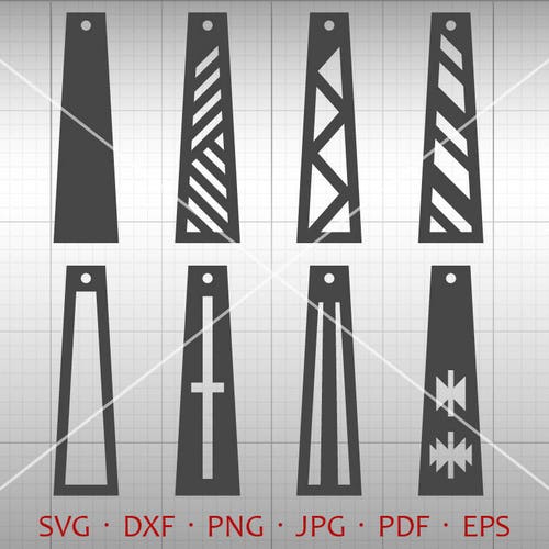 Hanging Two Part Earring SVG Tear Drop SVG Pendant Svg | Etsy