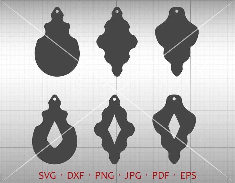 Abnormity Earring SVG Tear Drop SVG Pendant Svg Vector DXF - Etsy