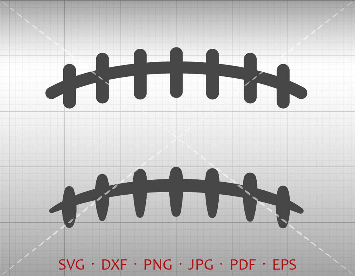 Football Laces SVG Football Clipart Silhouette Cricut Cut - Etsy