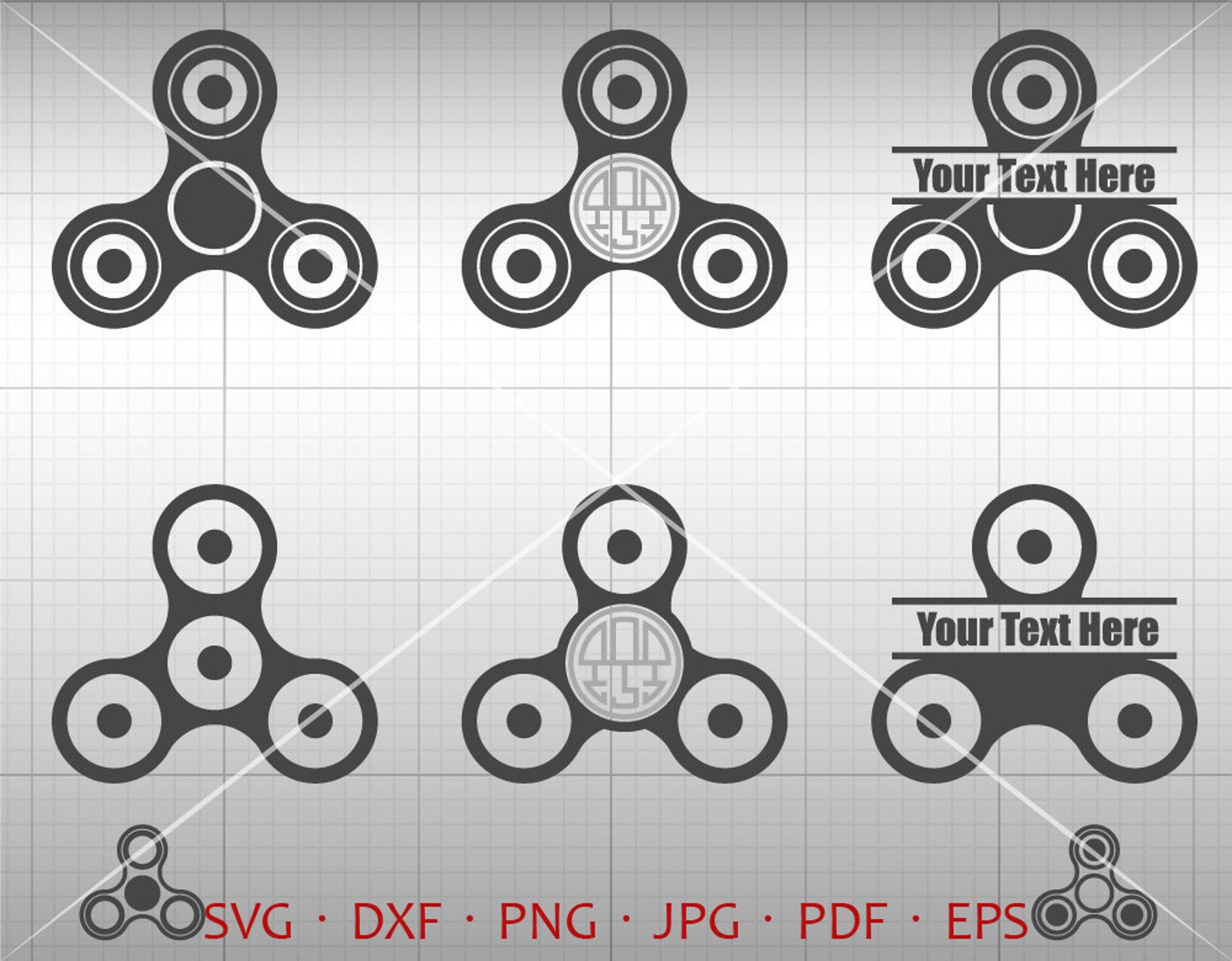 Fidget Spinner SVG, Fidget Spinner Monogram SVG , Spinner Clipart ...