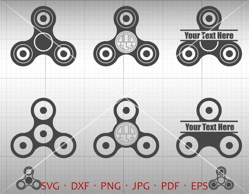Fidget Spinner SVG Fidget Spinner Monogram SVG Spinner | Etsy