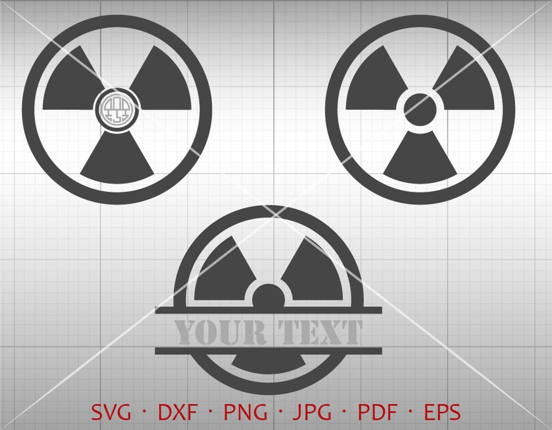 Radiation Symbol SVG, Radiation Monogram Frame , Danger Clipart Vector ...