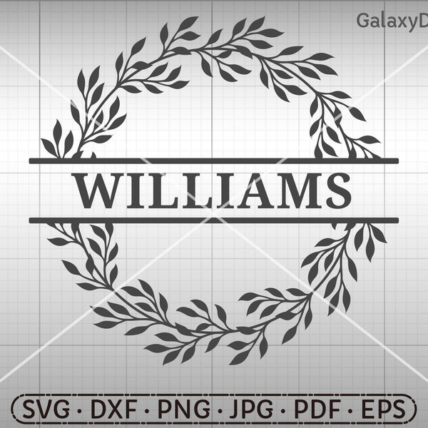 Split Wreath Svg - Etsy