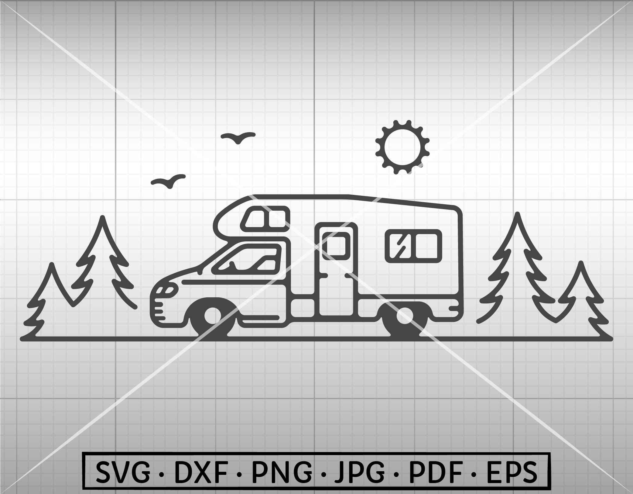 Camper RV SVG, Camping SVG, Wohnmobil Svg, Silhouette Cricut ...