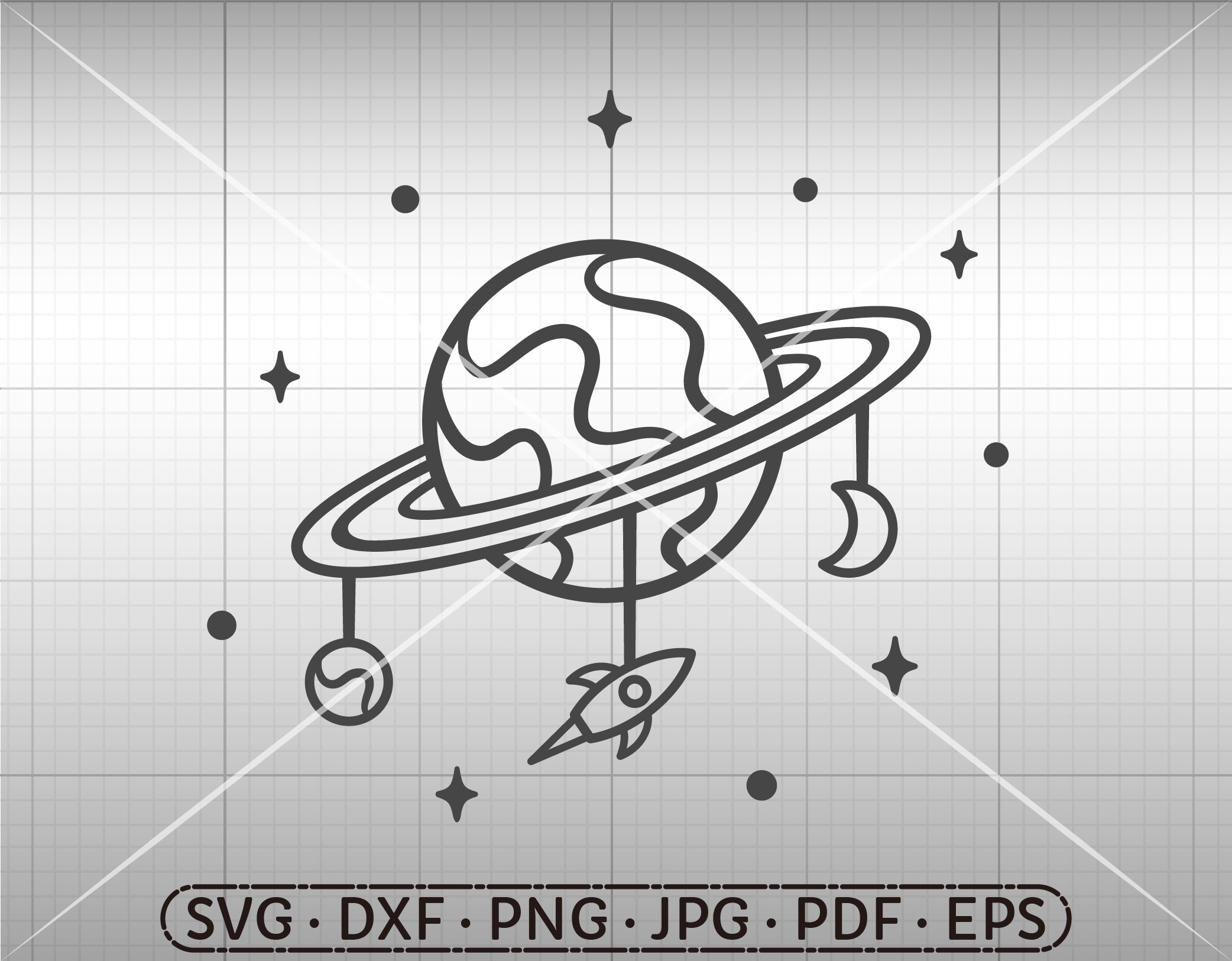 Saturn SVG Planet SVG Spaceship Explore the Universe SVG | Etsy