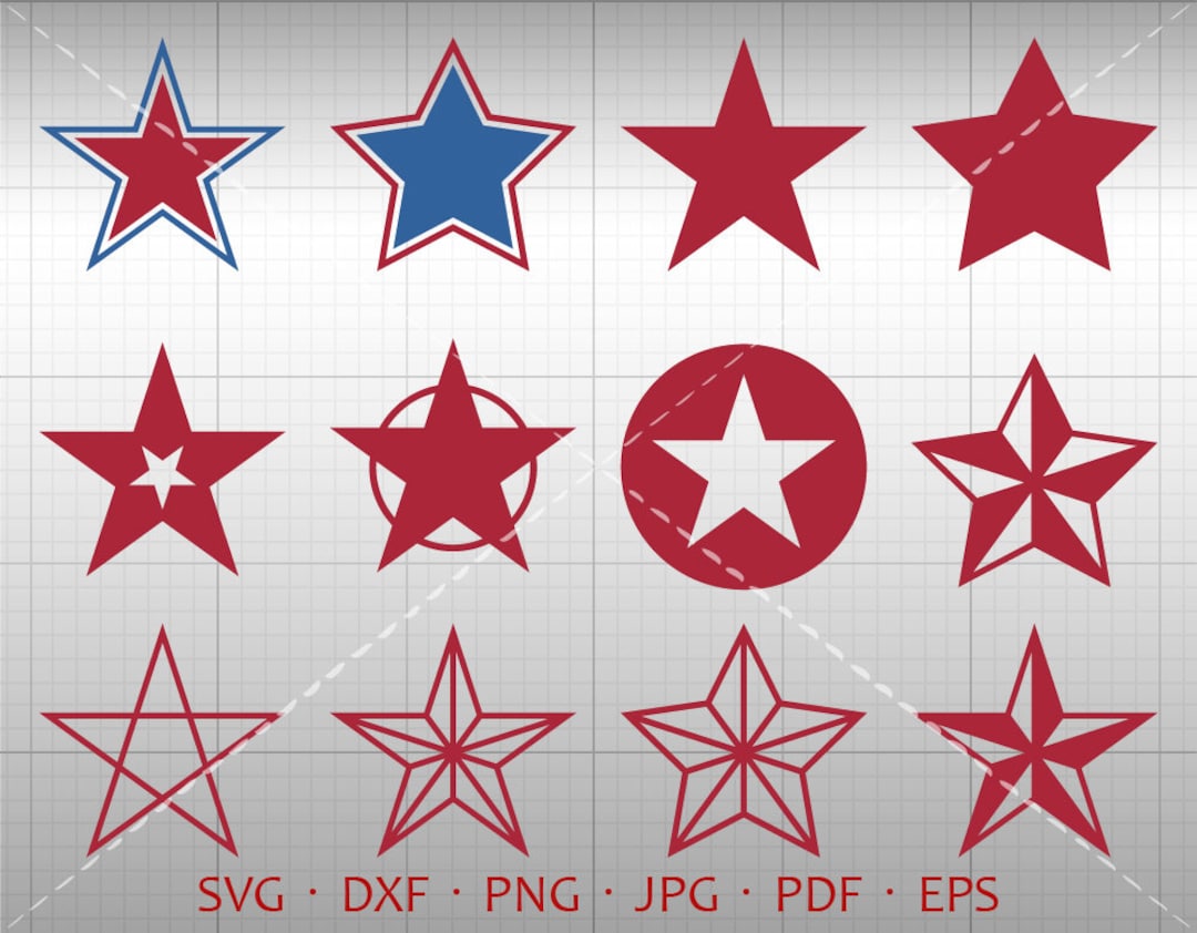Star Svg Star Clipart Collection Silhouette Cricut Cut Files svg, Dxf ...