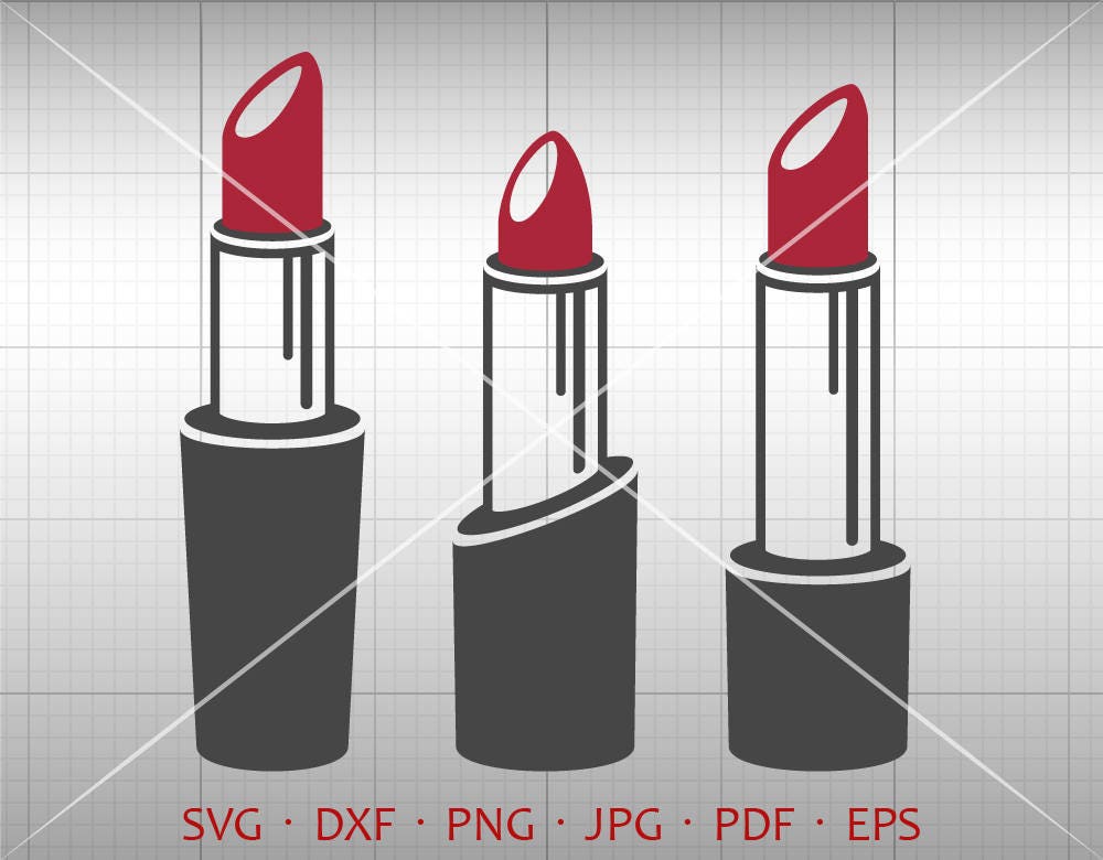 Lipstick SVG, Makeup Clipart, Lipstick Clipart Silhouette Cricut Cut ...