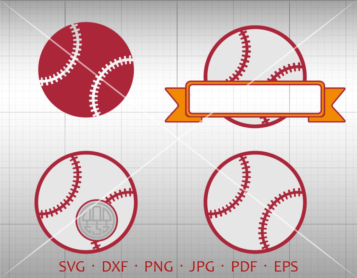 Baseball SVG Baseball Monogram Frame SVG Baseball Clipart | Etsy