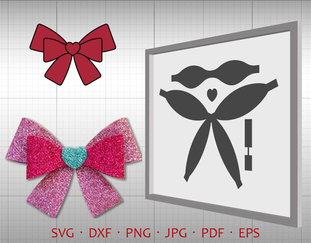 Cute Bow SVG DIY Bow Cut File Leather Hair Accessories - Etsy