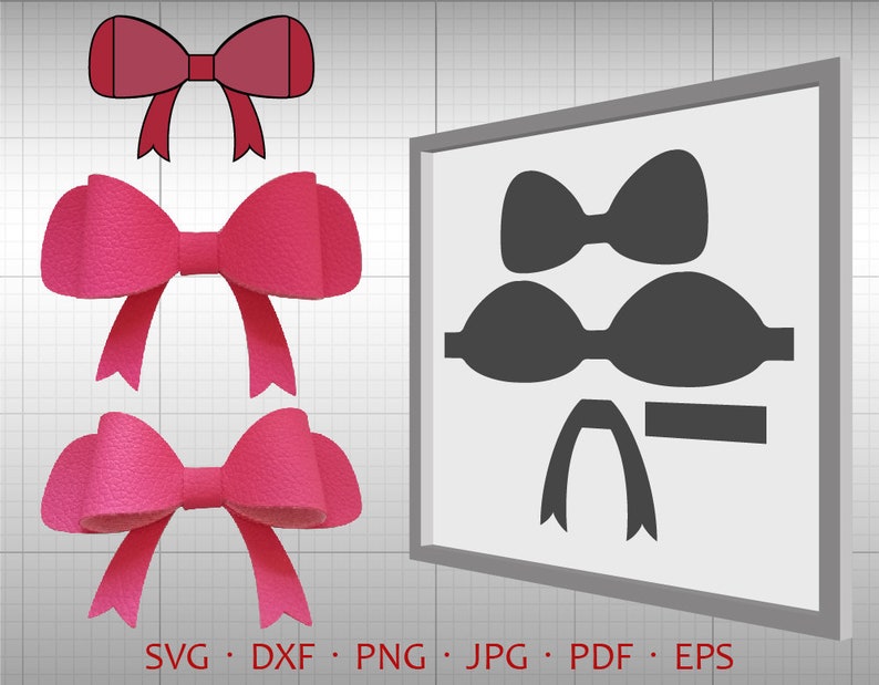 Dainty Bow SVG Bow Cut File DIY Leather Hair Accessories - Etsy