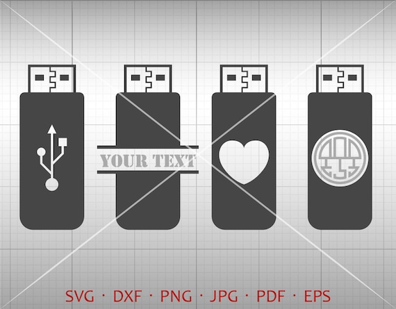Flash Drive SVG USB Monogram Frame Computer Storage USB | Etsy