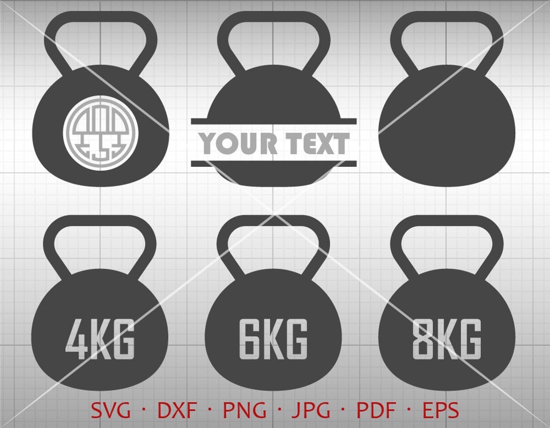 Weight SVG, Kettlebell SVG, Monogram Frame , Kettlebell Clipart ...