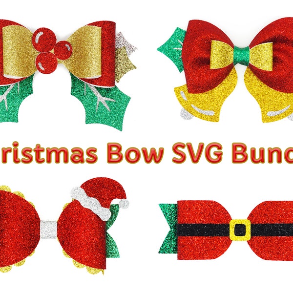 Christmas Bow Svg - Etsy