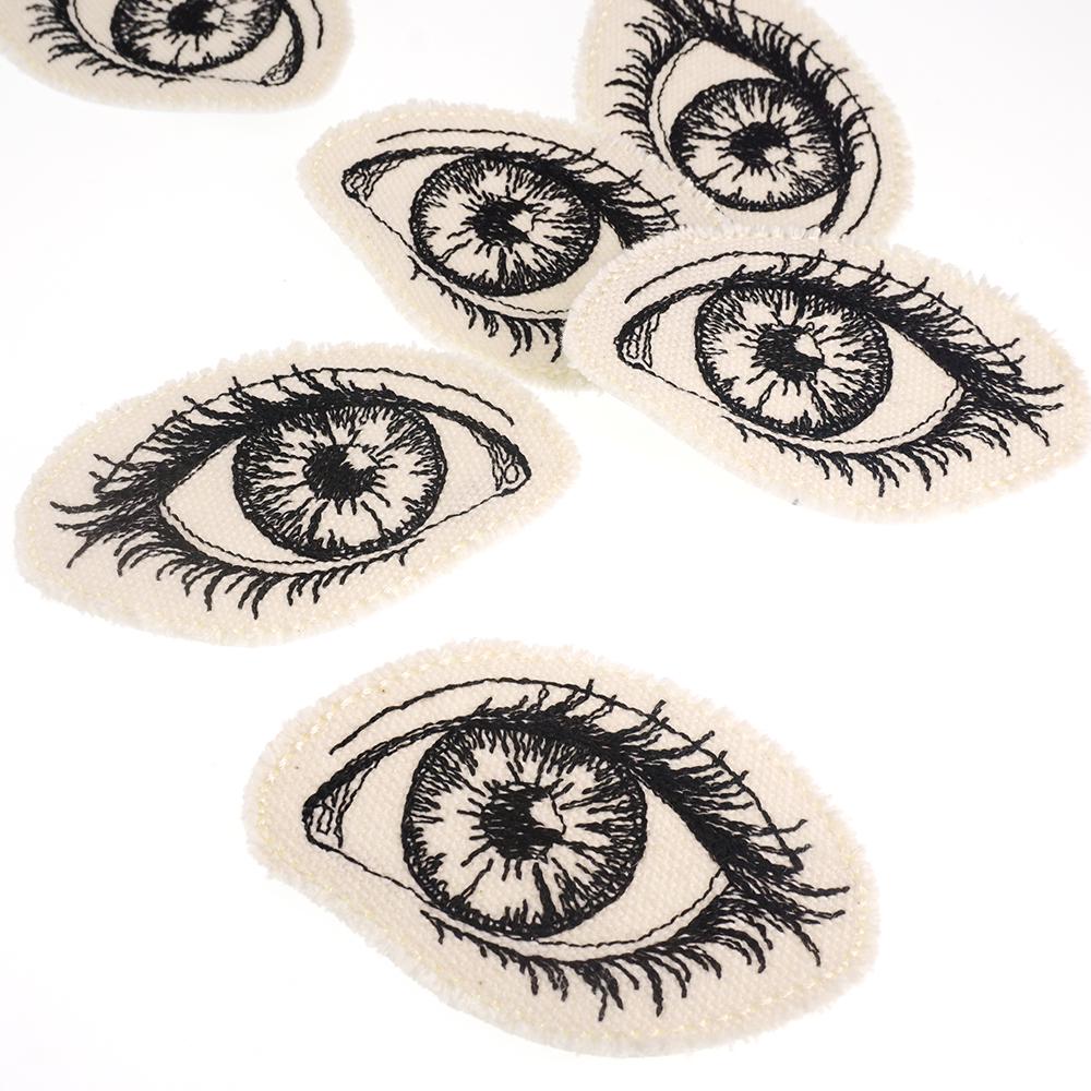 Seeing Eye Embroidered Patch Monochrome Canvas Applique Iron On - Etsy