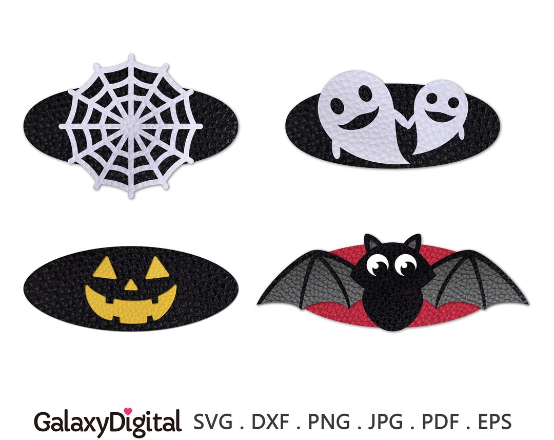 Halloween Snap Clip SVG, Clippie Cover Template, Halloween Hair Clip ...